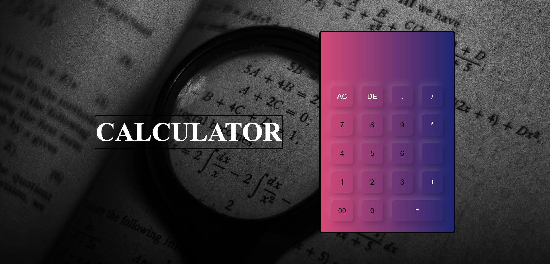 GitHub - sakettt07/My-Calculator