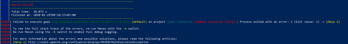 Building the project on MS Windows · Issue #1 · jpmml/jpmml-catboost · GitHub