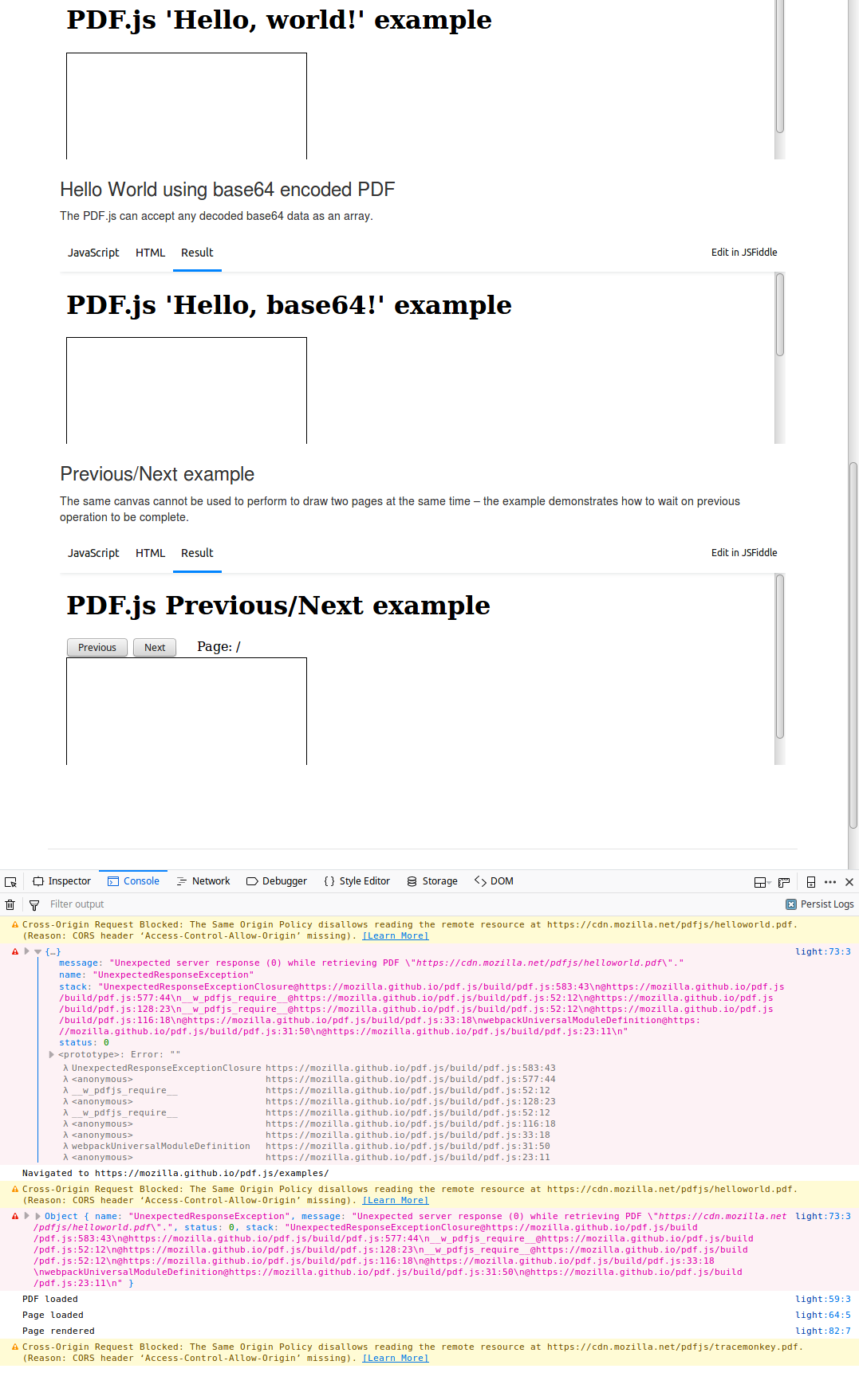 Examples Are Not Working On Ff 620 Linux · Issue 10124 · Mozillapdfjs · Github