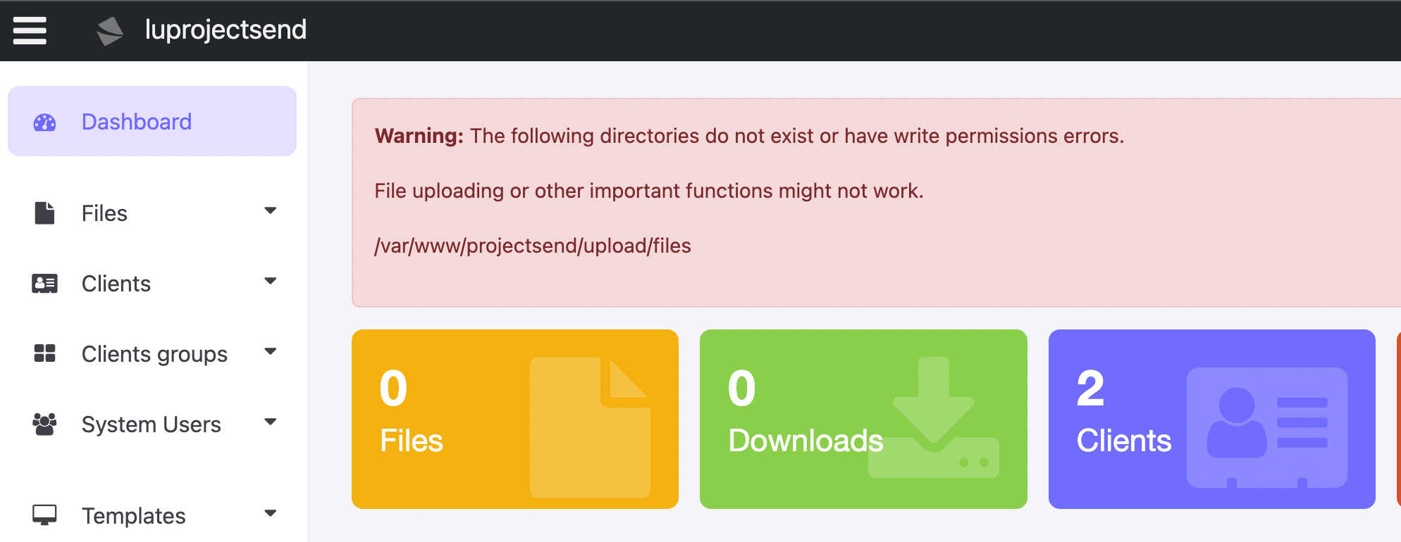 Move projectsend upload folder to different location · Issue #1062 · projectsend/projectsend ...