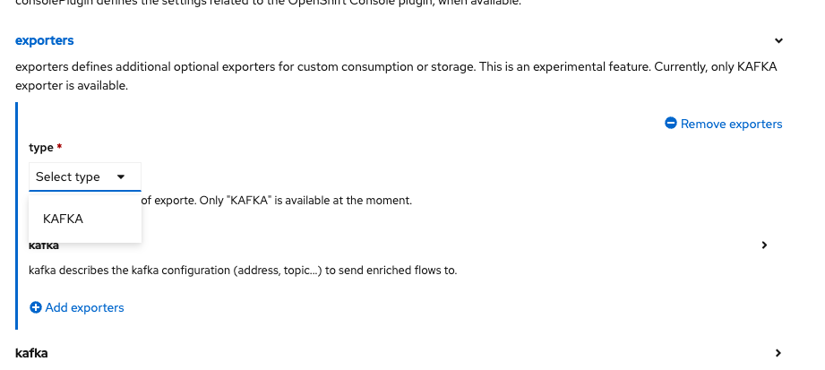 Add support for configuring IPFIX export to operator GUI · Issue #296 · netobserv/network ...