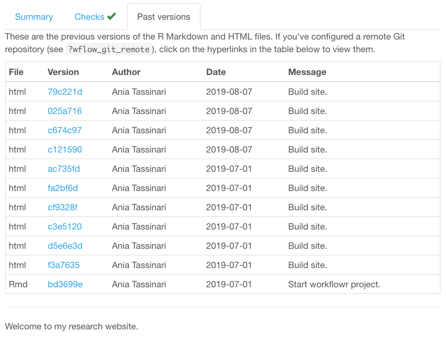 Past version links only for HTML not Rmd · Issue #172 · workflowr/workflowr · GitHub