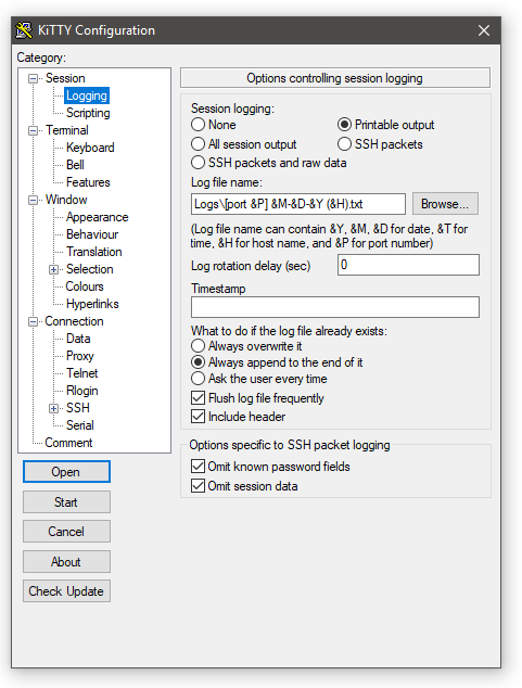 Session Logging · Issue 65 · Cyd01 Kitty · Github