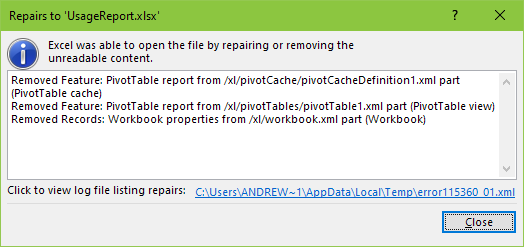 Error when using TableName and IncludePivotChart on same file for multiple Sheets. · Issue #1024 ...