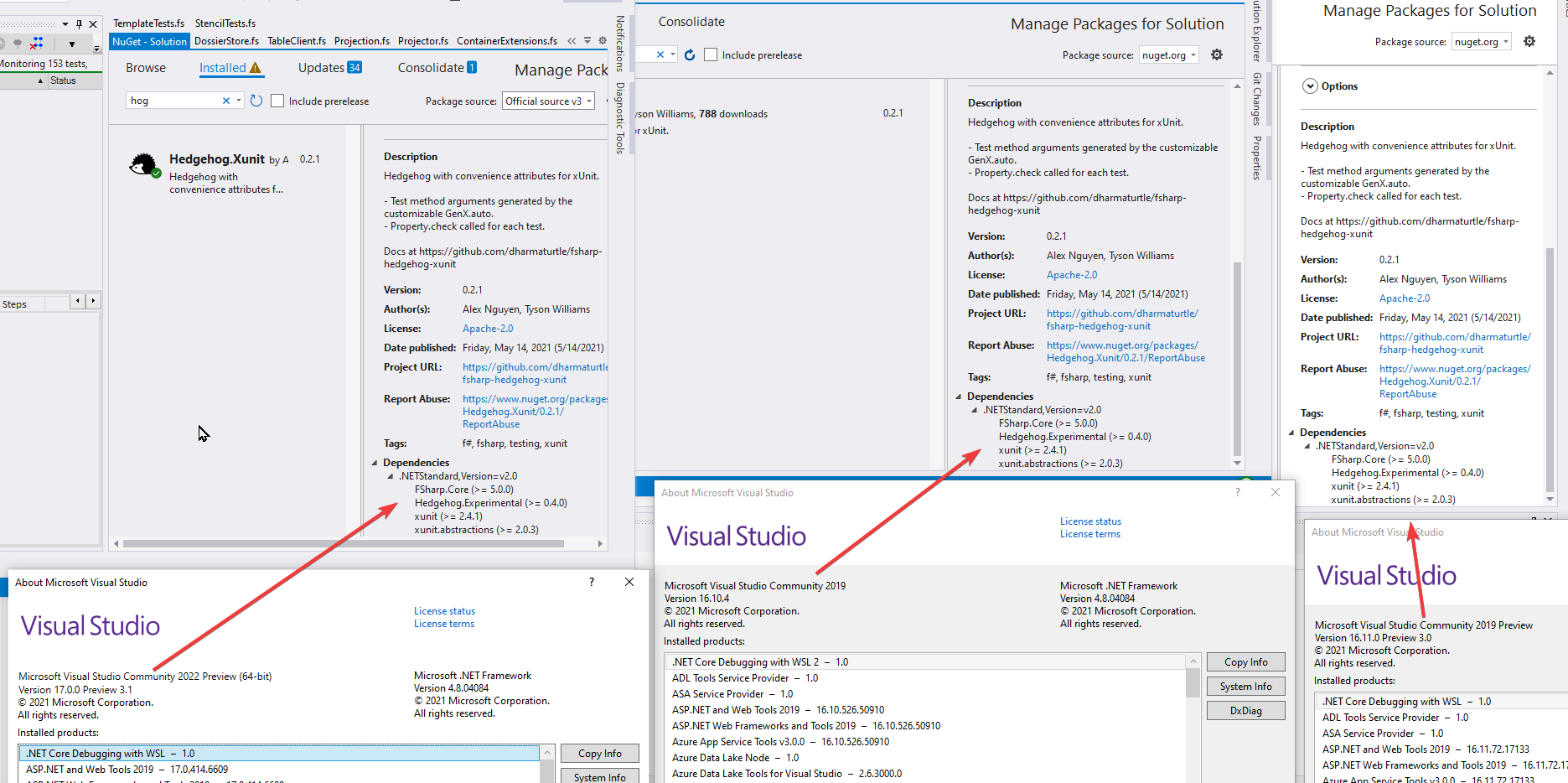 Dependencies as shown in Visual Studio · Issue #5 · hedgehogqa/fsharp ...