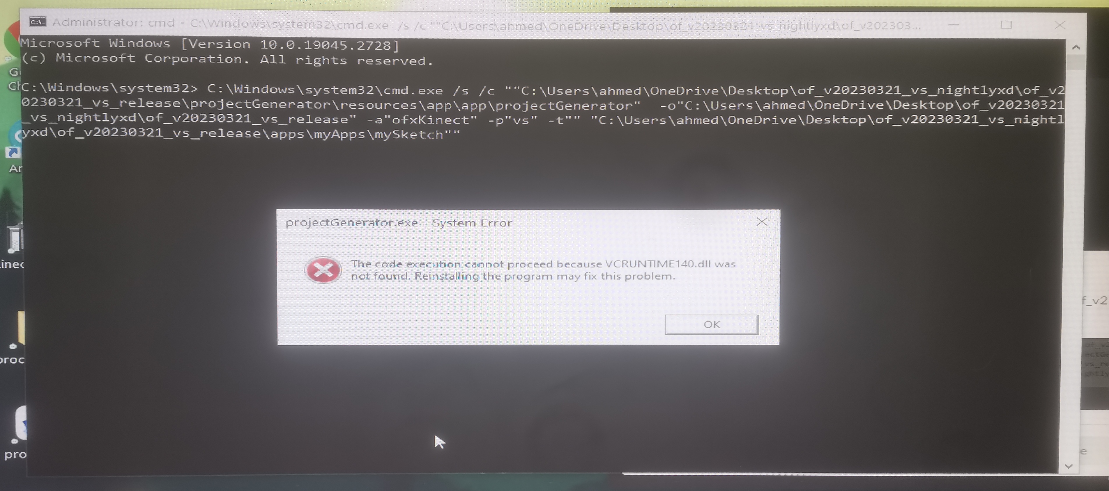 Error.... There was a problem generating your project.... In windows · Issue #7408 ...