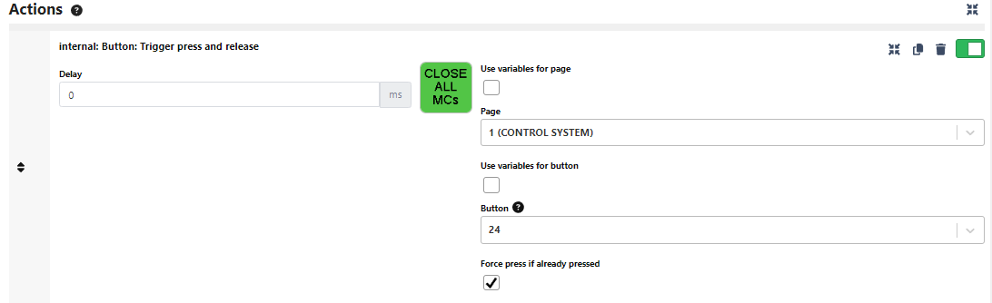 [BUG] Trigger incorrectly fires when enabled by action · Issue #2626 · bitfocus/companion · GitHub