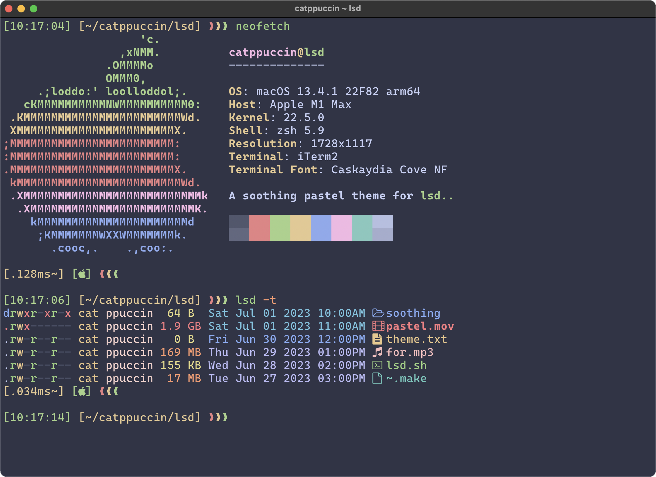 lsd · Issue #2106 · catppuccin/catppuccin · GitHub