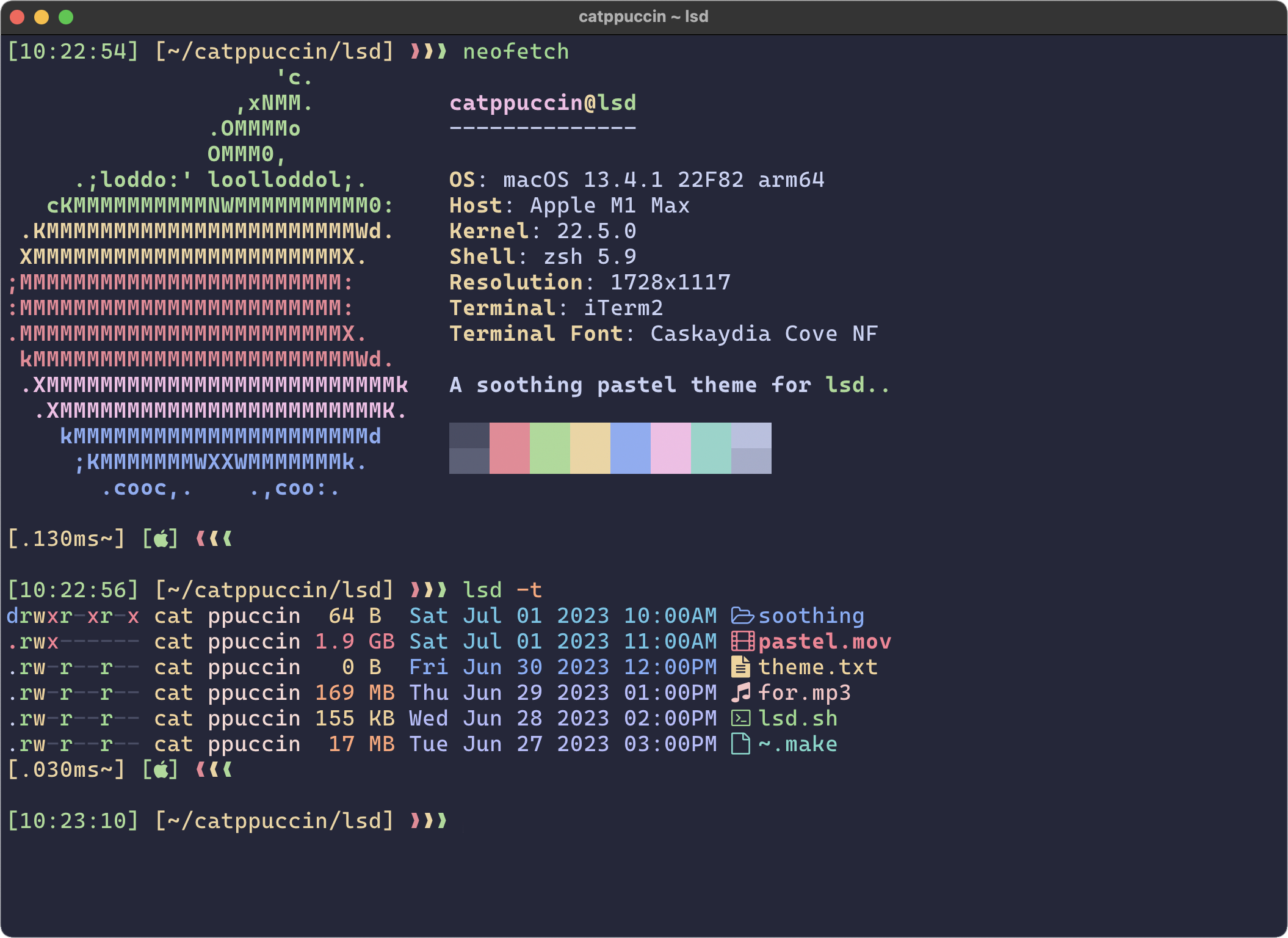 lsd · Issue #2106 · catppuccin/catppuccin · GitHub