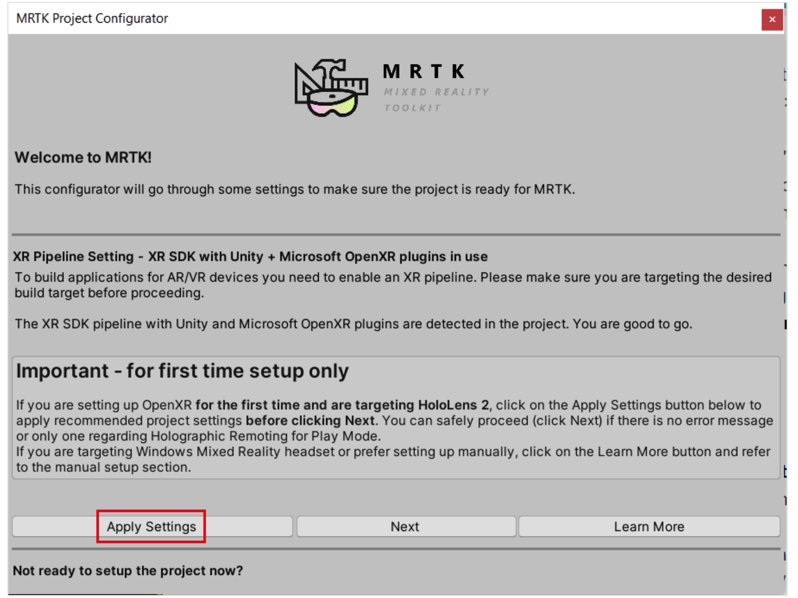 Xr Sdk Pipleline Cannot Detect Openxr · Issue 11669 · Microsoftmixedrealitytoolkit Unity · Github 8235