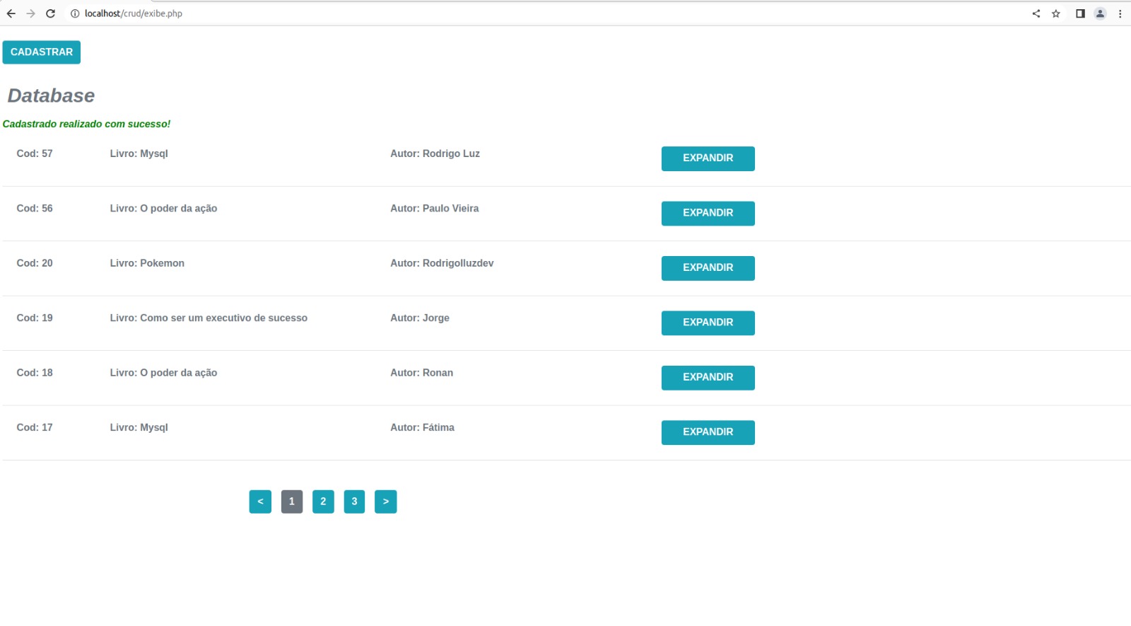Github Rodrigolluzdevrbiblioteca Crud Crud Utilizando Php Mysql Bootstrap 