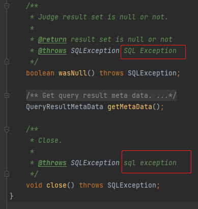 Unify `@throws SQLException` comments. · Issue #13488 · apache/shardingsphere · GitHub