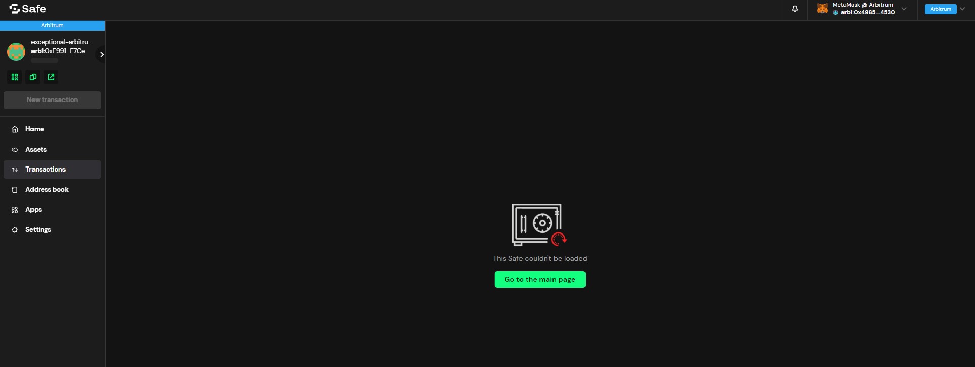 Multiple Arbitrum users are experiencing an issue in loading their Safe wallets. · Issue #175 ...