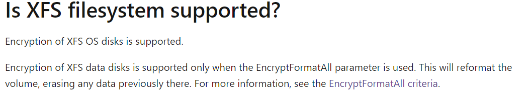 question on encryted existing ext4 data disk with LVM volume · Issue #106645 · MicrosoftDocs ...