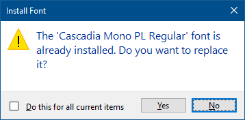 Windows Terminal "loses" the Cascadia font · Issue #434 · microsoft/cascadia-code · GitHub