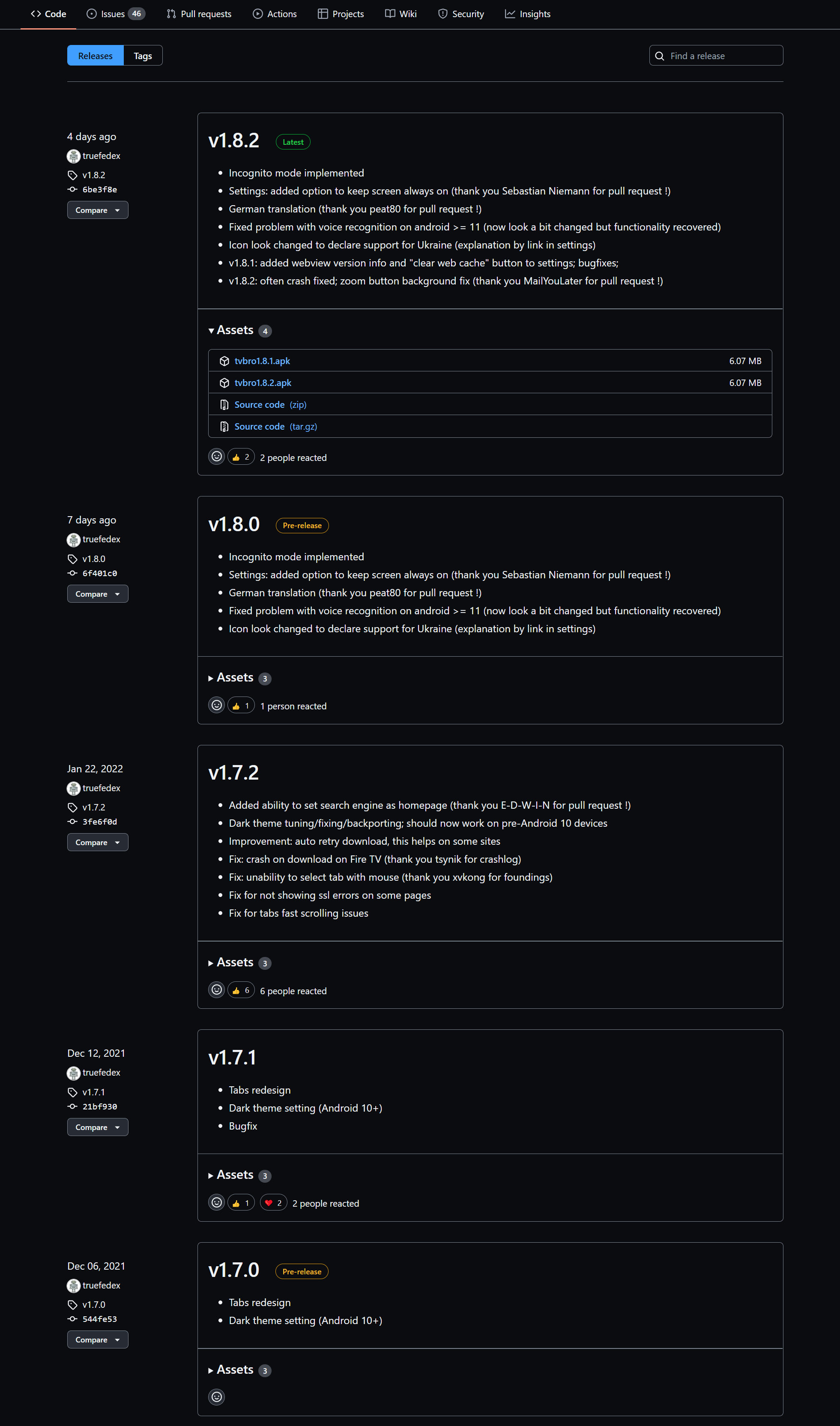 What happened to the v1.8.1 release? Can you add it back? · Issue #86 · truefedex/tv-bro · GitHub