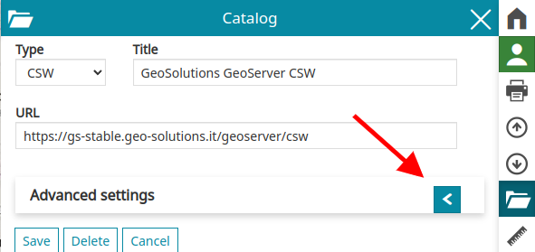 Fix button alignment for advanced settings in catalog tool and save spinner · Issue #9594 ...