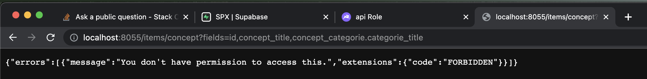 403 error when accessing the Directus API from a Next.js front-end application · directus ...