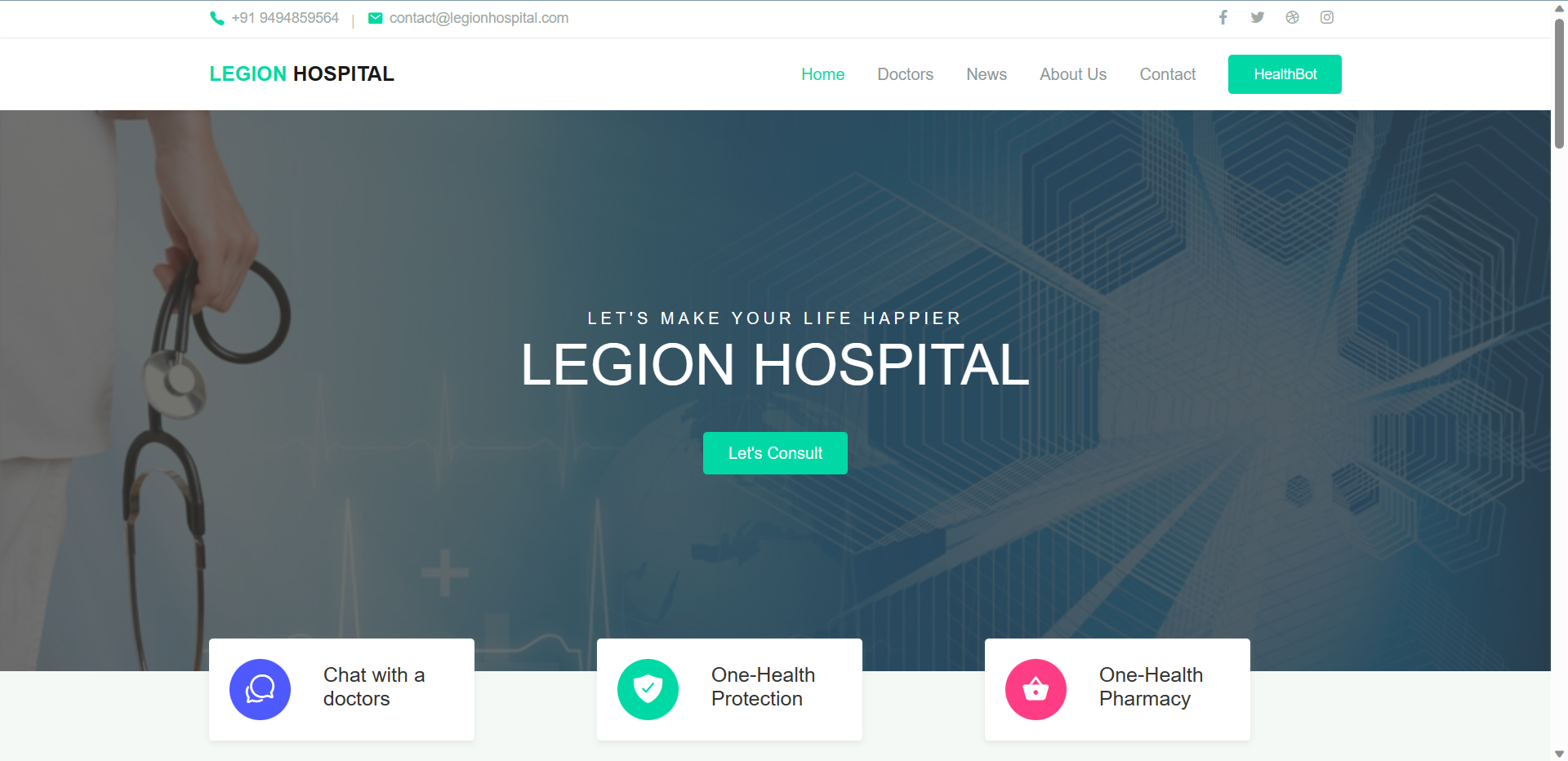 GitHub - BhanuPrakashCheruku/Legion_Hospital_Web: Legion Hospital