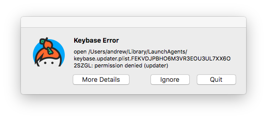 Permission denied error on first launch, cannot setup Keybase (macOS) · Issue #8131 · keybase ...