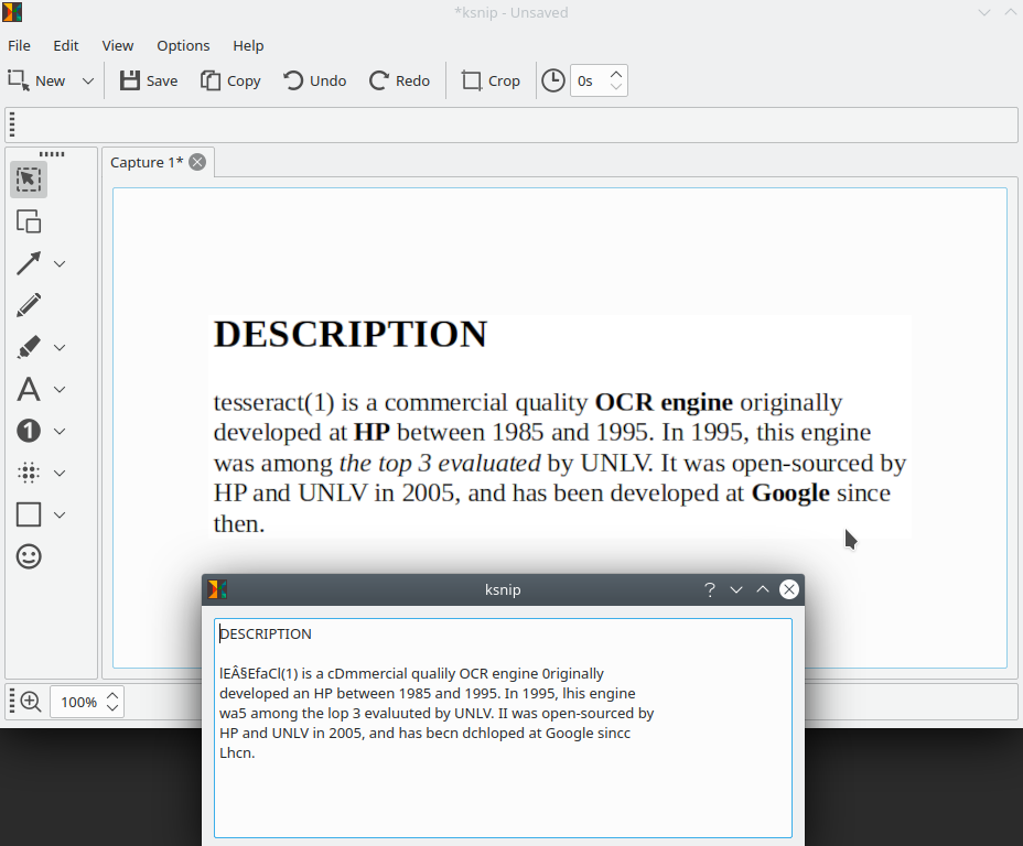 OCR scan of screenshot · Issue #603 · ksnip/ksnip · GitHub