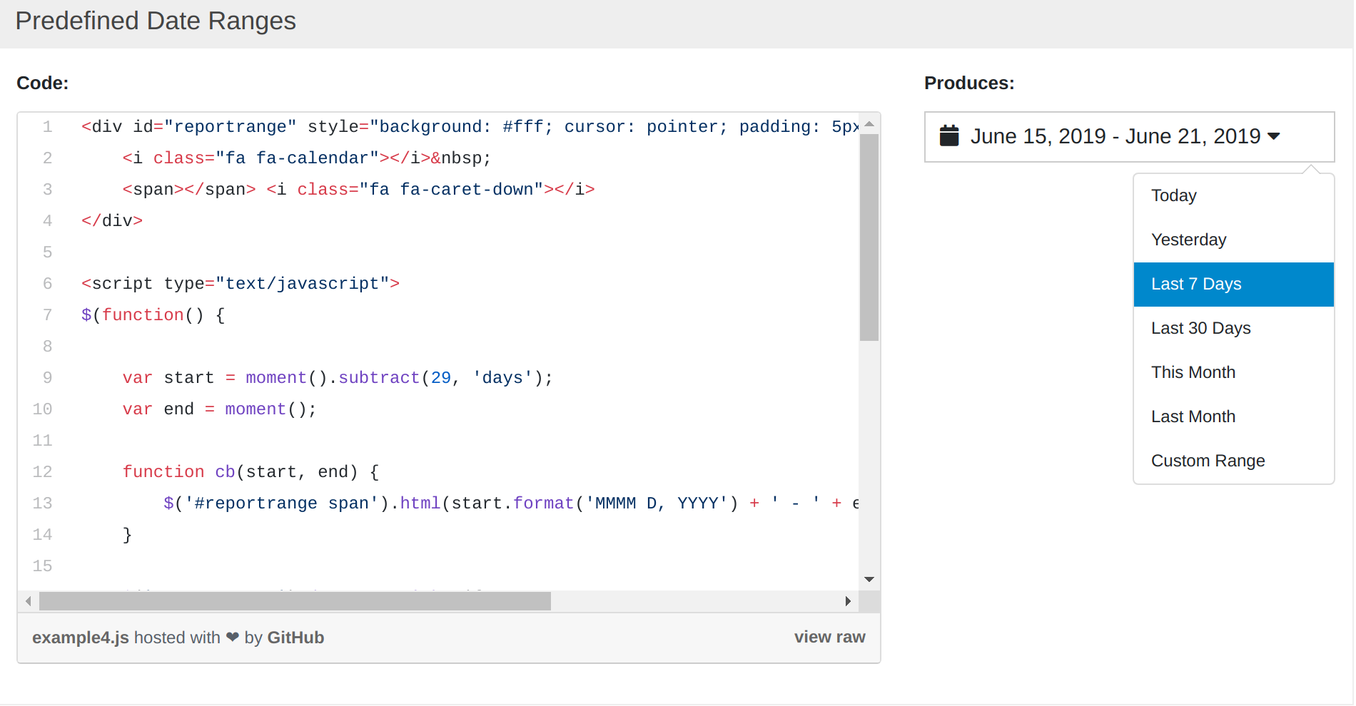 Show calendar only with custom range date · Issue #72 · Innologica/vue2-daterange-picker · GitHub
