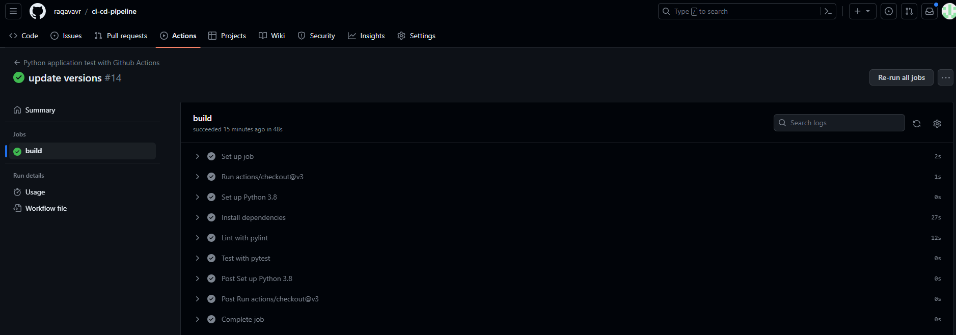 GitHub - ragavavr/ci-cd-pipeline: A repo for Udacity CI/CD project