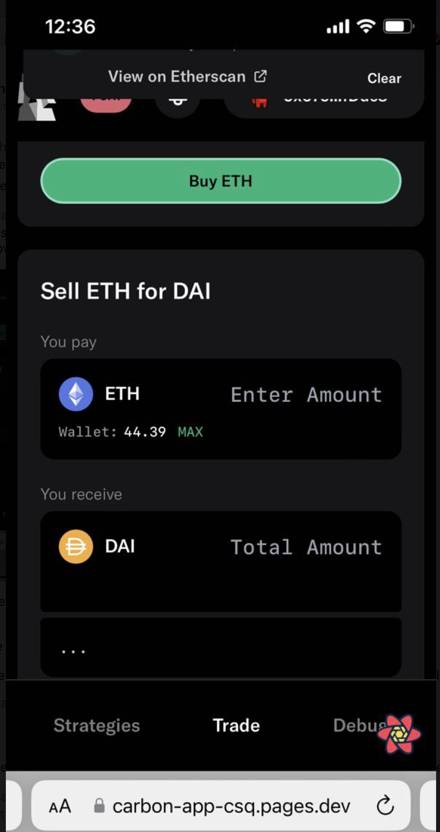 Mobile issues · Issue #504 · bancorprotocol/carbon-app · GitHub