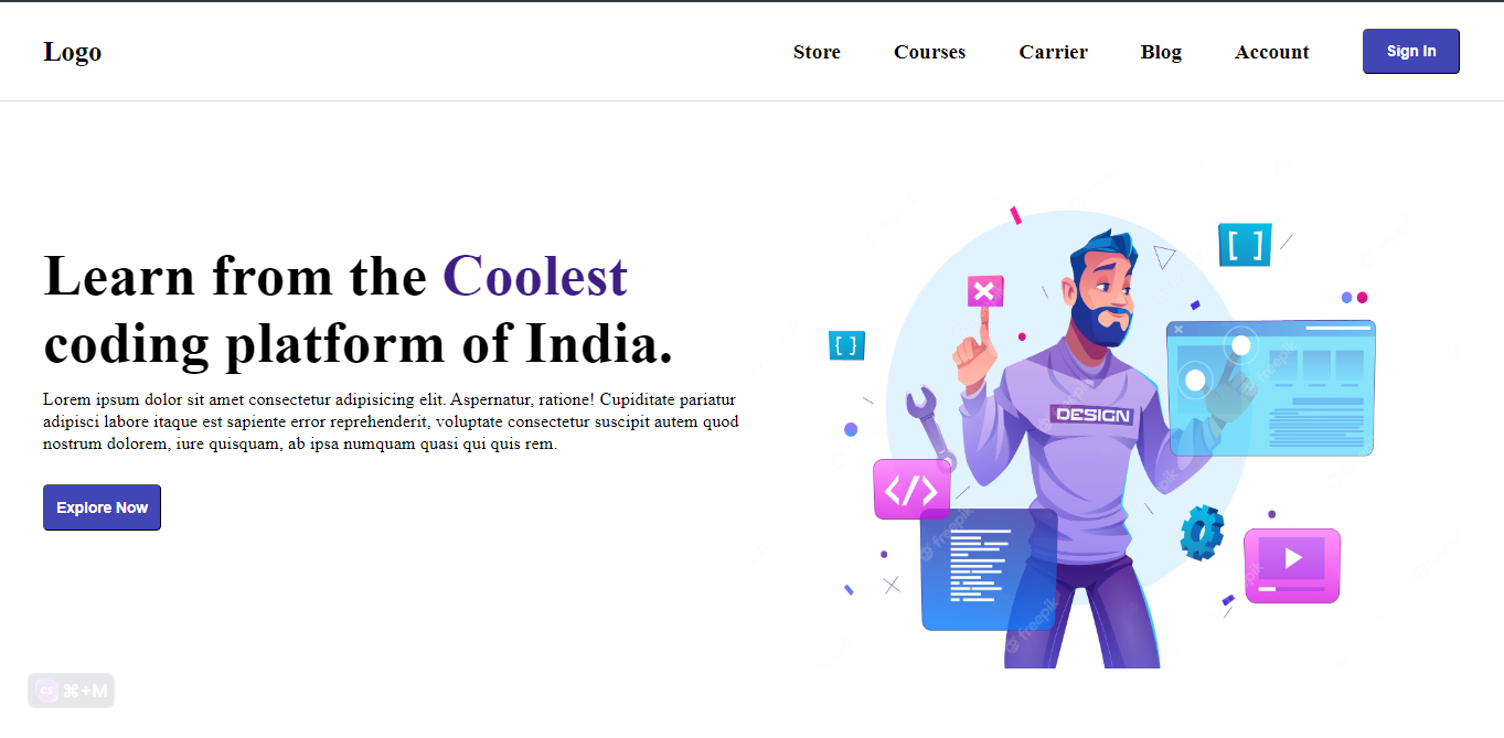 GitHub - Shyl0214/Landing_Page: This is a simple Landing Page , which i have created with HTML ...