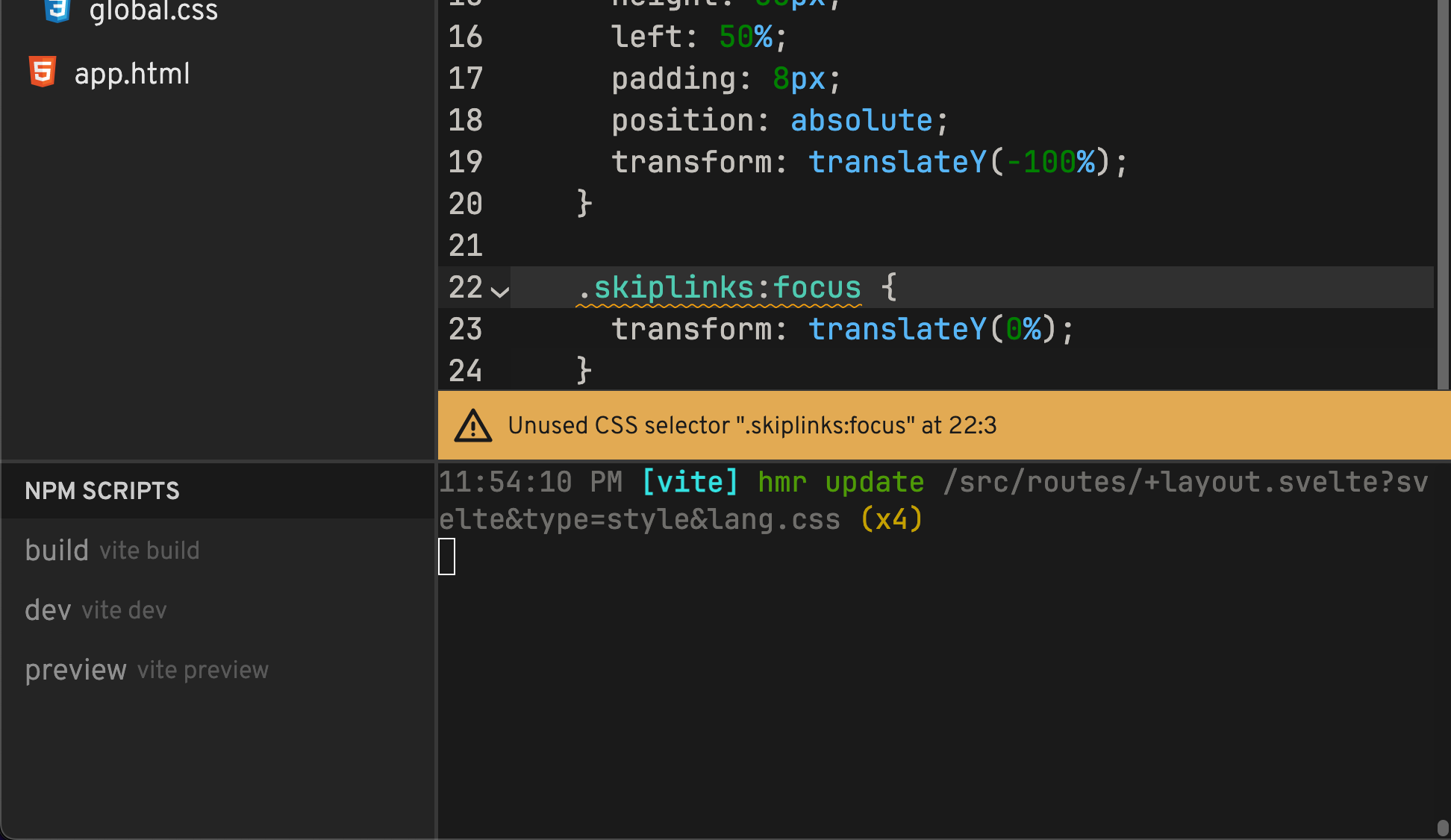 🐛 Error notification covers last line of code · Issue #173 · SvelteLab/SvelteLab · GitHub