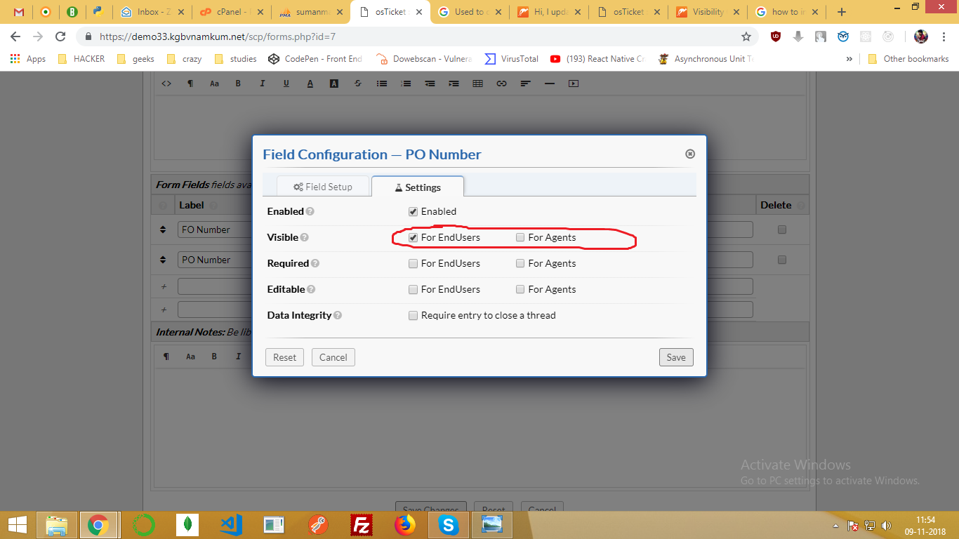 Visibility Configuration of Fields in User Form NOT Working - Please Help!! · Issue #4604 ...