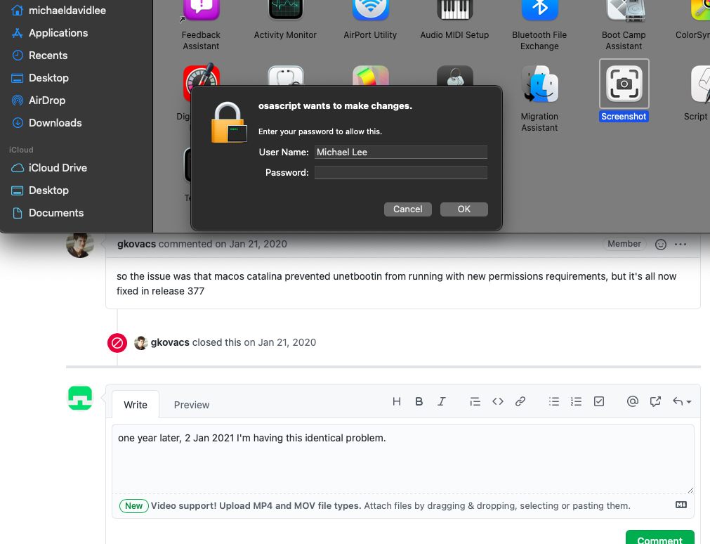 Osascript macOS Catalina · Issue #248 · unetbootin/unetbootin · GitHub
