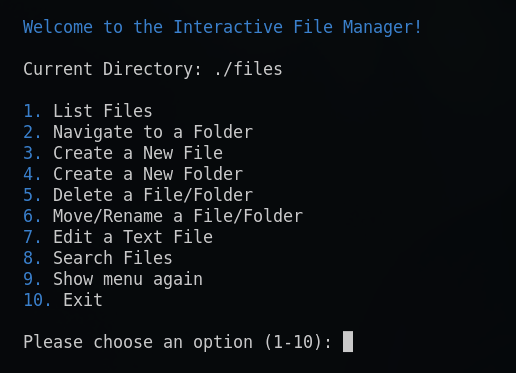 GitHub - GabrielCastro-dev/file-manager: A simple command line file manager created with Node.js