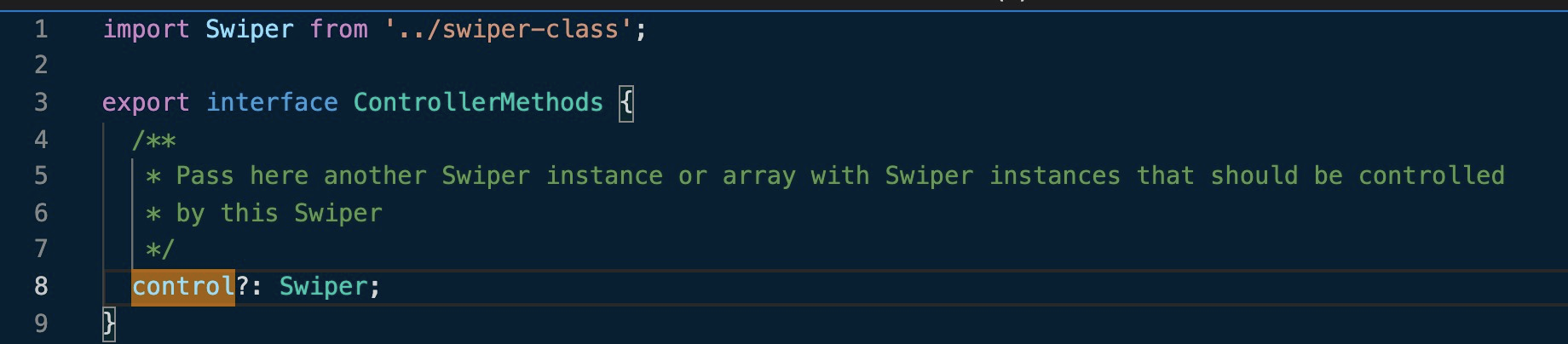 The type for bullets and slides of the .d.ts file is not reported correctly in the documentation ...