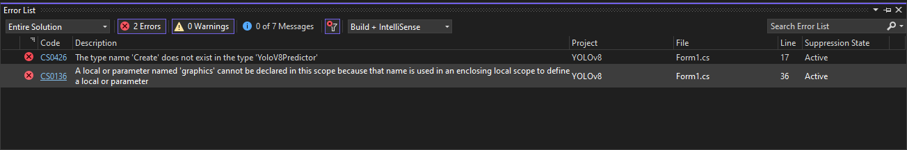 Two error · Issue #30 · sstainba/Yolov8.Net · GitHub