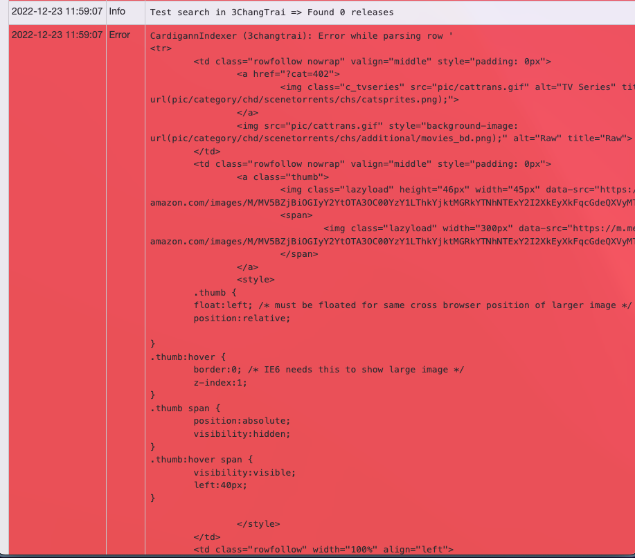 3changtrai: Error while parsing row · Issue #13804 · Jackett/Jackett · GitHub