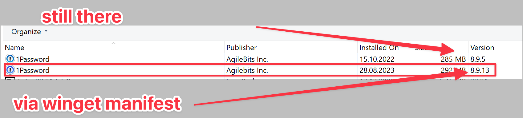 [Package Issue]: AgileBits.1Password on Arm64 (uses exe instead of msi installer) · Issue ...