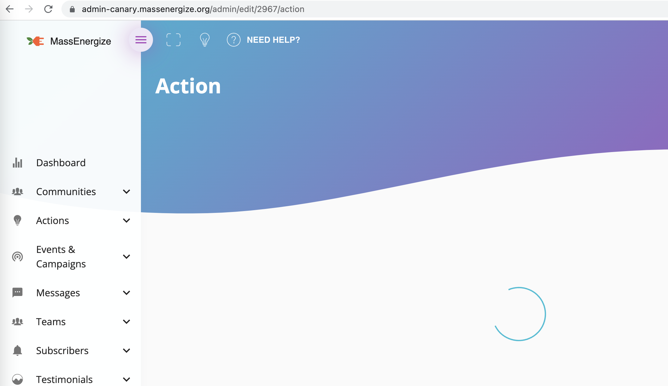 Link to admin portal page if not signed in gives infinite spinner · Issue #694 · massenergize ...