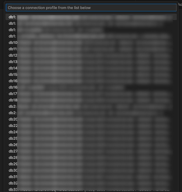 Connection Profile list is Alphabetized instead of most recent at top · Issue #17782 · microsoft ...
