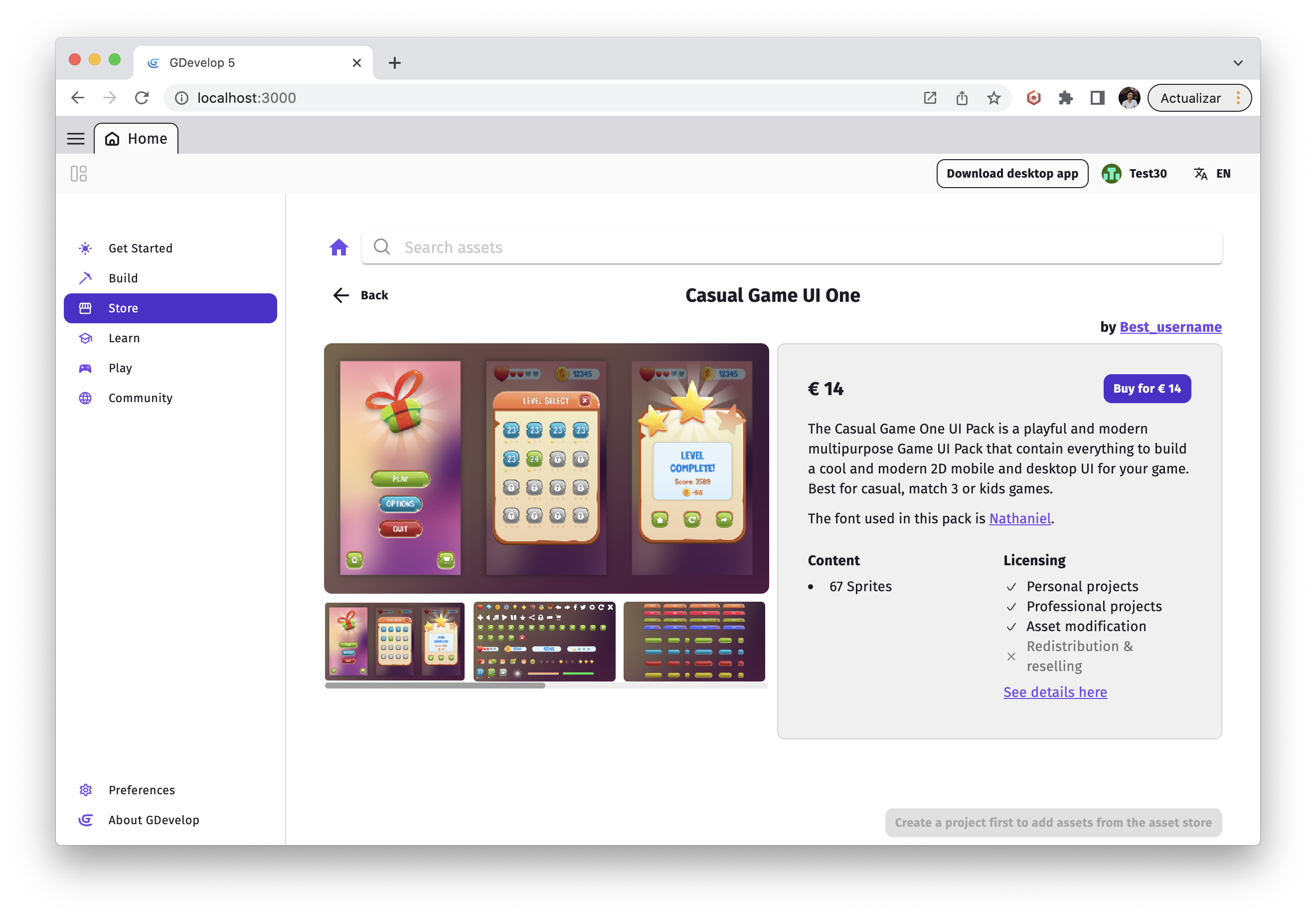Add the asset store on the homepage by 4ian · Pull Request #4692 · 4ian ...