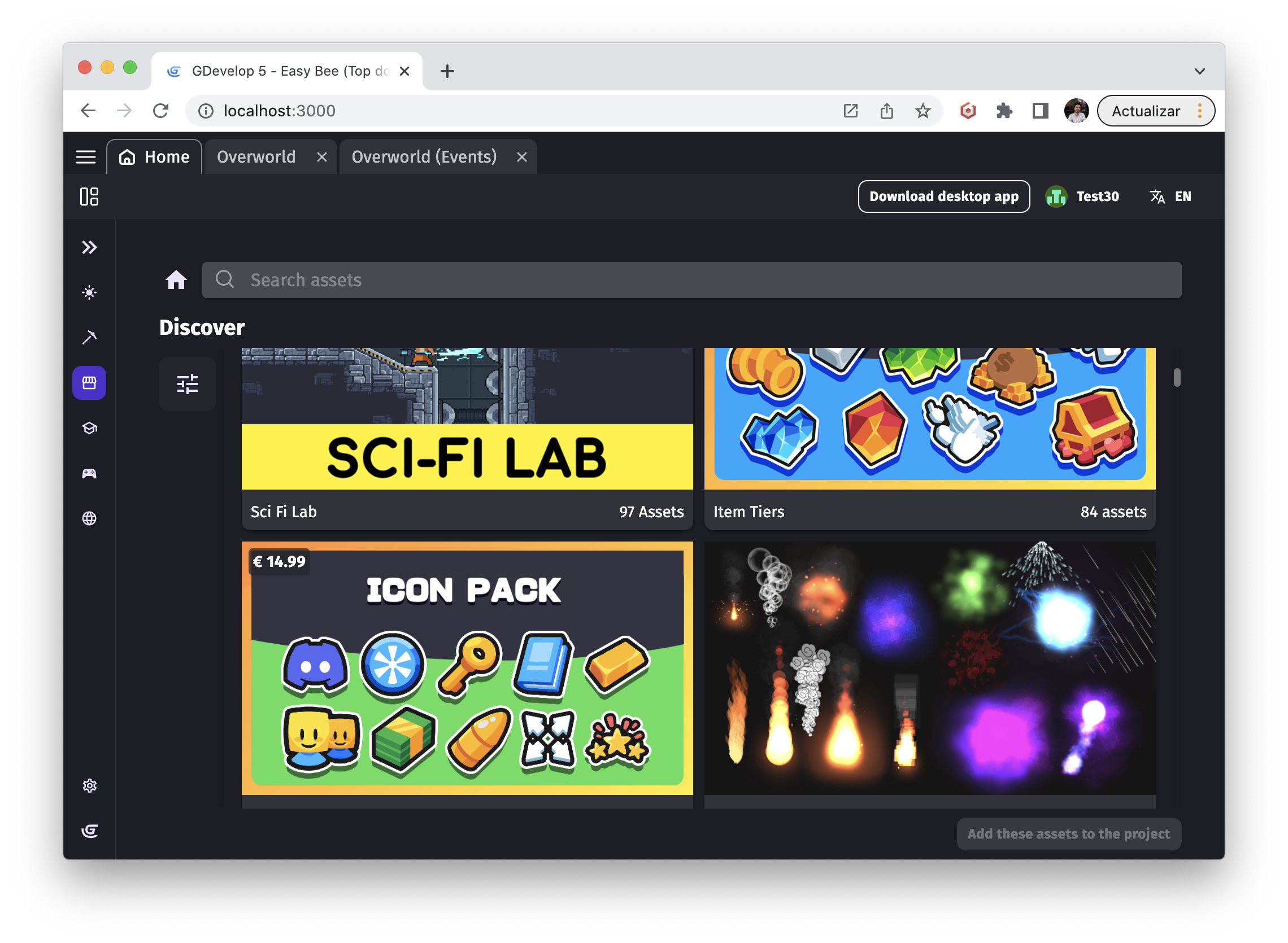 Add the asset store on the homepage by 4ian · Pull Request #4692 · 4ian/GDevelop · GitHub