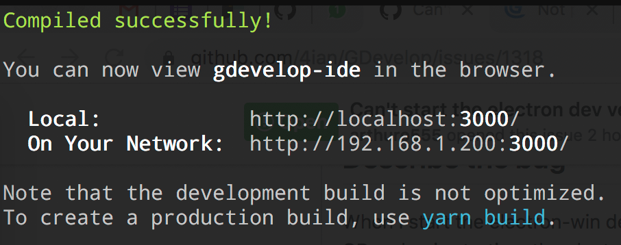 Can't start the electron dev version of gdevelop · Issue #1318 · 4ian ...