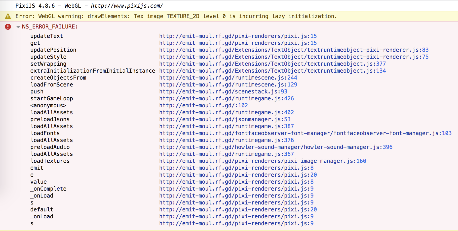 Game with Text extension crashes on Firefox · Issue #1392 · 4ian/GDevelop · GitHub