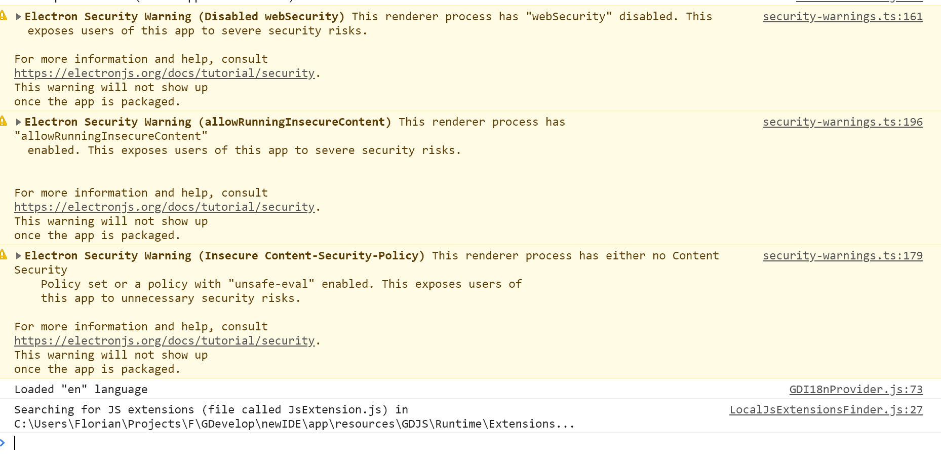 Extensions aren't loaded after reloading. · Issue #1831 · 4ian/GDevelop · GitHub