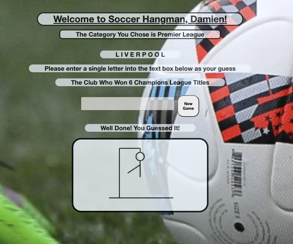 GitHub - damienchoojl/soccerhangman: For Software Engineering Immersive ...