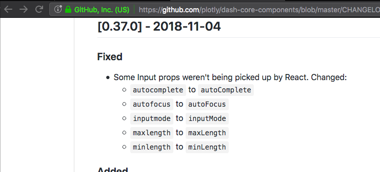 `autofocus` isn't updated in `metadata.json` · Issue #378 · plotly/dash-core-components · GitHub