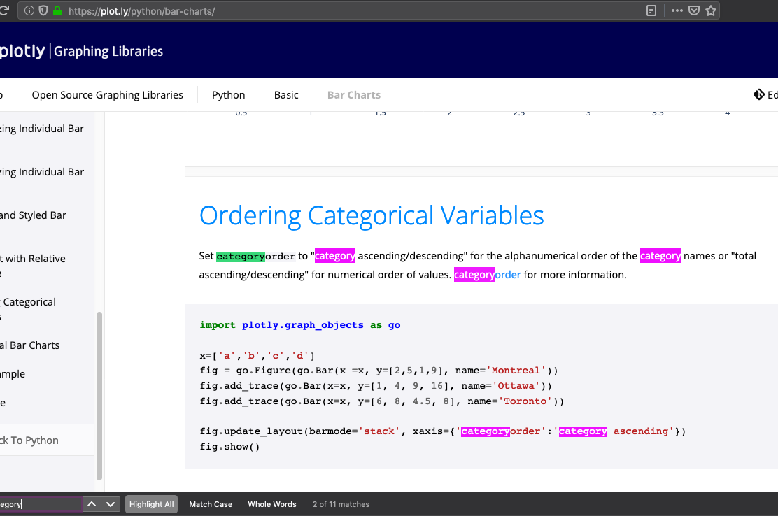 Rename Ordering Categorial Variables To Bar Chart Sorting · Issue 1503 · Plotly