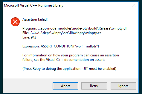 Killing terminal in vscode causes assertion error · Issue #38246 · microsoft/vscode · GitHub