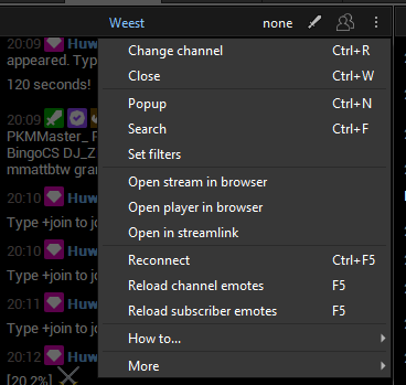 Open in mod view button not in hamburger menu for modded channels · Issue #2379 · Chatterino ...
