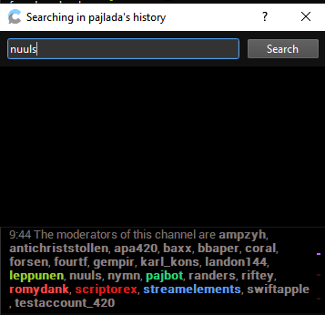 Unable to find .mods and .vips messages in search function · Issue #3429 · Chatterino ...